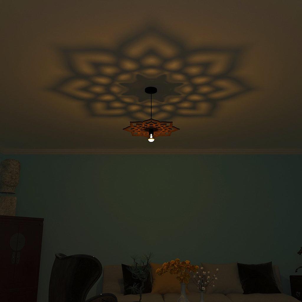 UrbanTokri Traditional The Wide Floral Art Ceiling Shadow Light