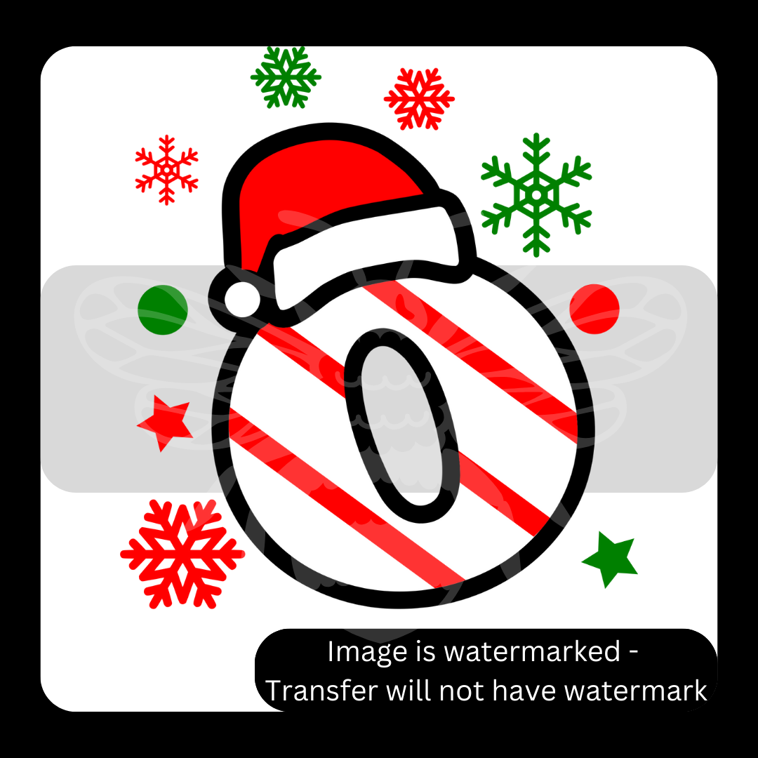 O - Festive letters Santa hat set