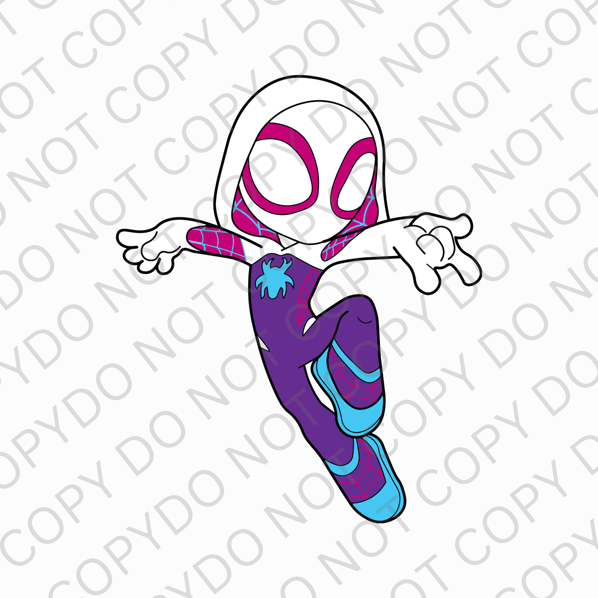 Ghost spider DTF fabric transfer