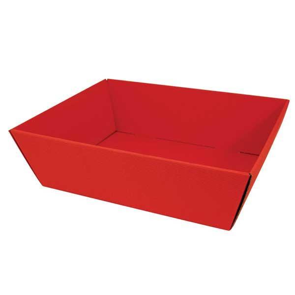 Medium Fluted Kraft Tray - RED