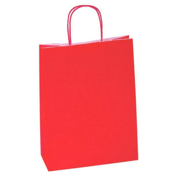 Large Red Twisted Handle Paper Carrier Bag