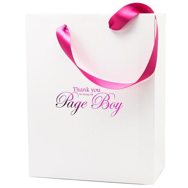Thank You For Being Our Page Boy White/Pink 10x8"