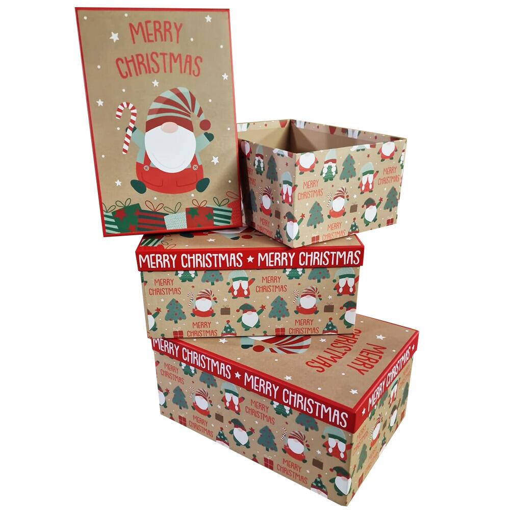 3 Rigid Xmas Gift Boxes. Gonk Themed. 3 boxes. 3 Different Sizes. Next ...