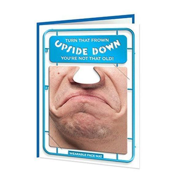 Upside Down Greetings Card With Wearable Face Mat