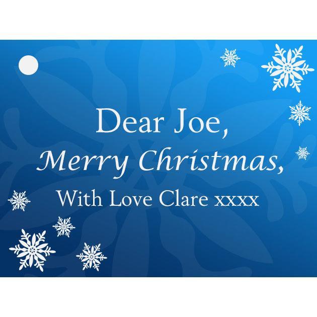 Customised Christmas Gift Tag - Blue Snowflake