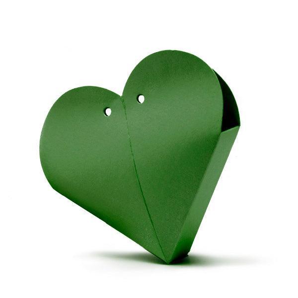 Heart Favour Box - Botanical Green
