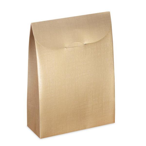 10x Gold Silk Sachet Box