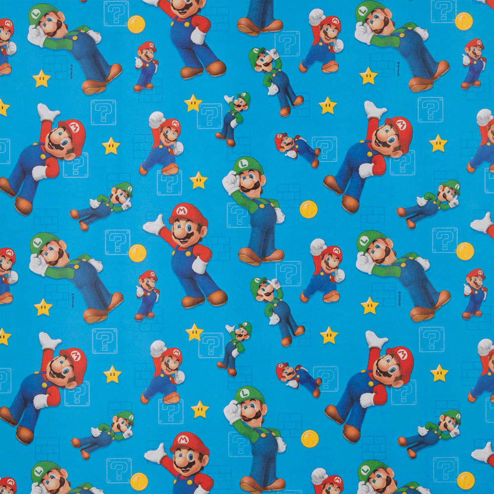 4 Metres Nintendo Super Mario Gift Wrapping Paper