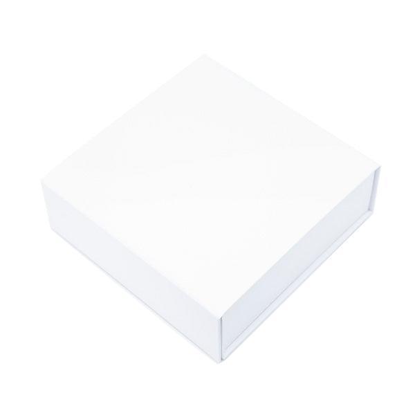WHITE Matt Laminated Square Magnetic Rigid Gift Box (150 x 150 x 50mm)