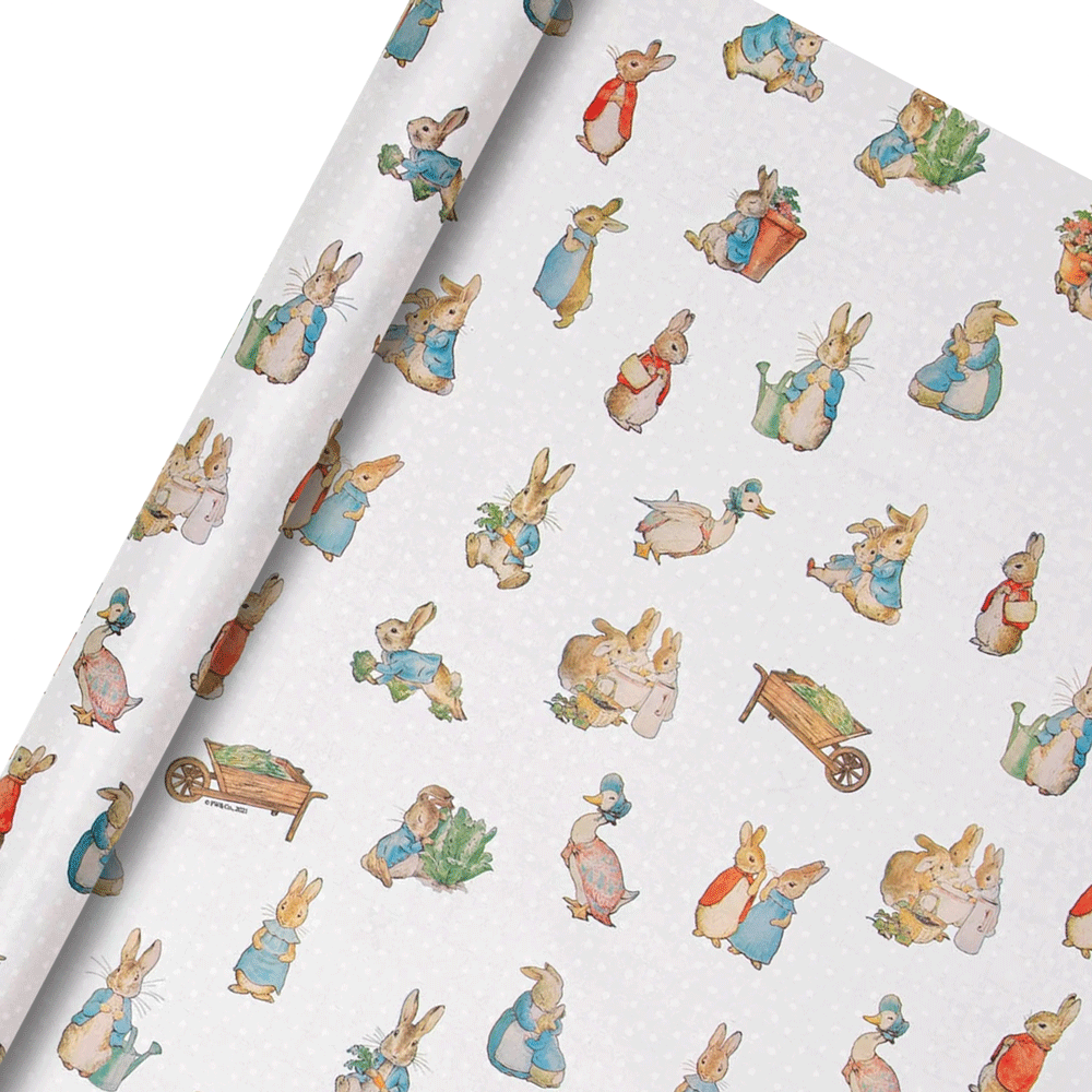 Peter Rabbit Gift Wrapping Paper 2m Roll. Features Classic ...