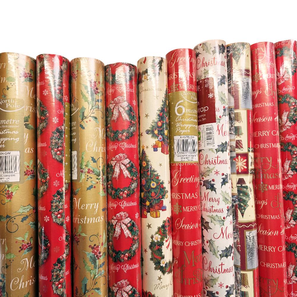 Sale of Chrsitmas Gift Wrap. Assorted Rolls reduced To Clear