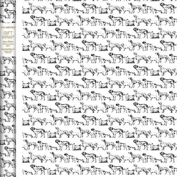 Monochrome Dogs Gift Wrapping Paper