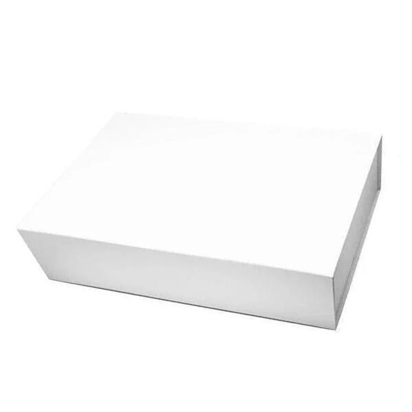 WHITE Matt Laminated Shallow Magnetic Rigid Gift Box (370 x 260 x 60mm)