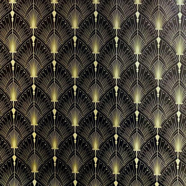 Art Deco Black and Gold Roll Wrap Wrapping Paper - 1.5m
