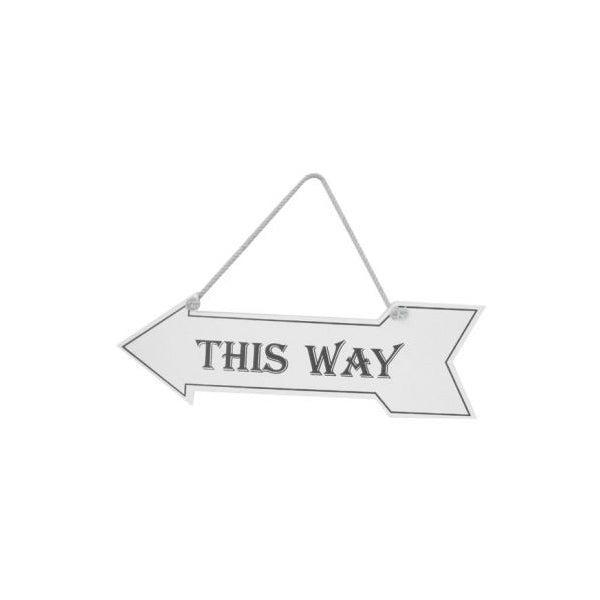 Wedding 'This Way' Hanging Arrow Sign