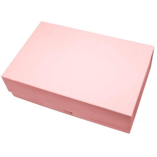 A beautiful pretty large baby pink gift box with magnetic closure.