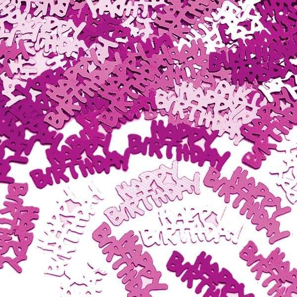 Pink Shimmer Happy Birthday Confetti