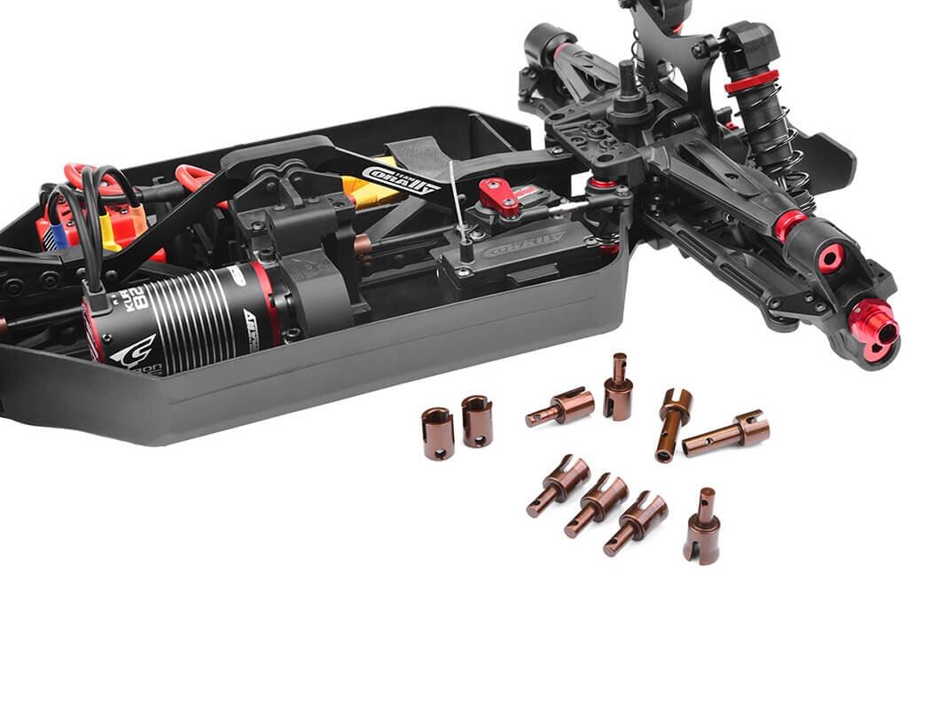 Team Corally Asuga XLR 6S Roller Buggy Chassis - Red