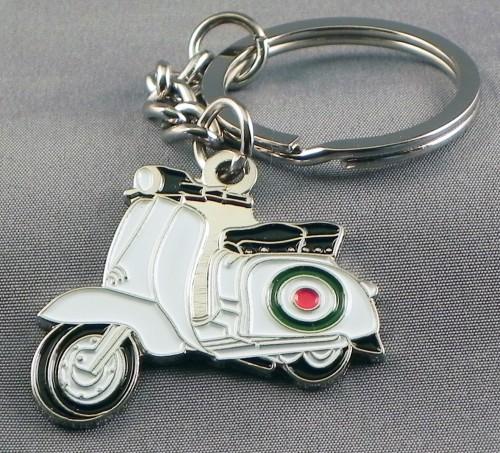 Italian Colour MOD Roundel Scooter KeyRing | Enamel Keyrings | JKs Bargains