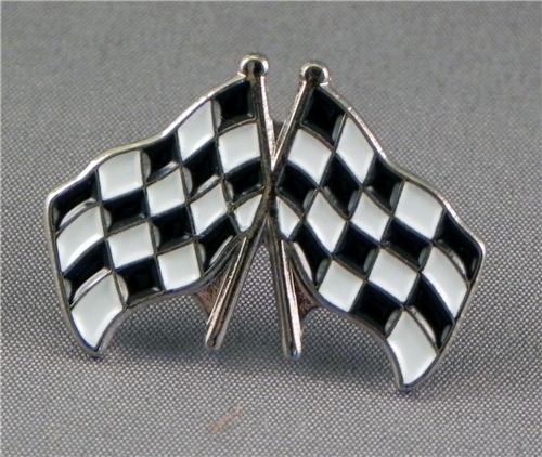 Wholesale 20 x Chequered Flag Pin Badges | Wholesale Enamel Pin Badges UK
