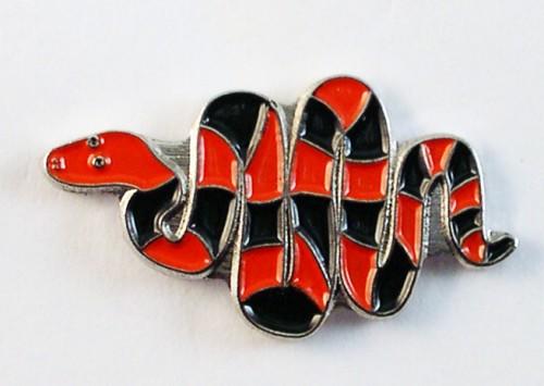 Wholesale 20 x Red + Black Banded Snake Pin Badge | Wholesale Enamel ...