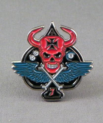 Wholesale 20 x Maltese Winged Skull Pin Badges | Wholesale Enamel Pin ...