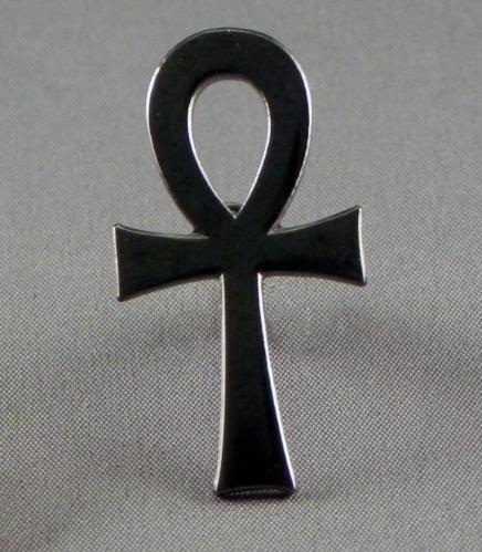 20 X Black Nickel Plated Egyptian Ankh Pin Badges