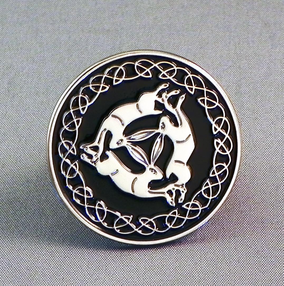 Wholesale 20 x Triple Hare Pin Badges | Wholesale Enamel Pin Badges UK