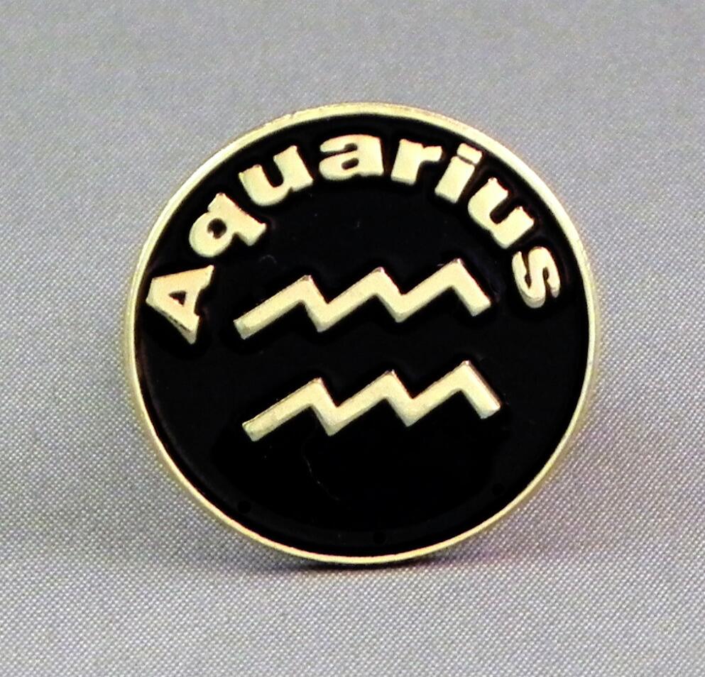 Wholesale 20 x Aquarius Pin Badges (Gold Coloured Metal) | Wholesale ...