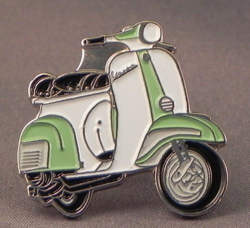 Wholesale 20 x Light Green + White Scooter (Style 2) Pin Badges ...