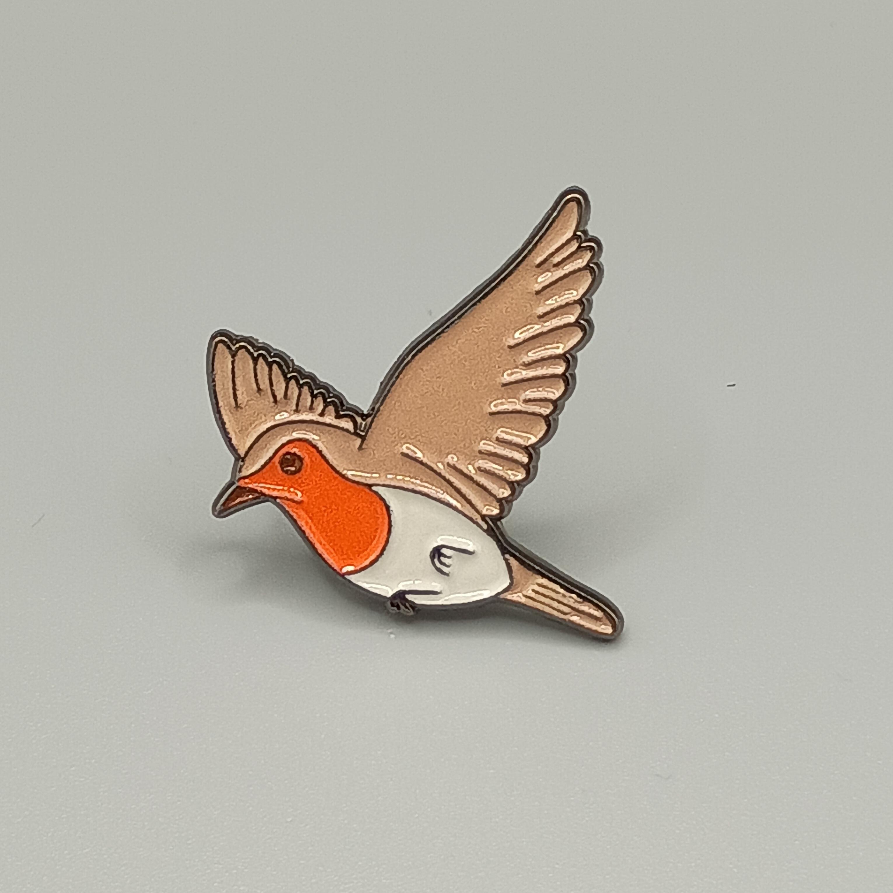 Flying Robin Pin Badge | Enamel Lapel Pin Badges | JKs Bargains