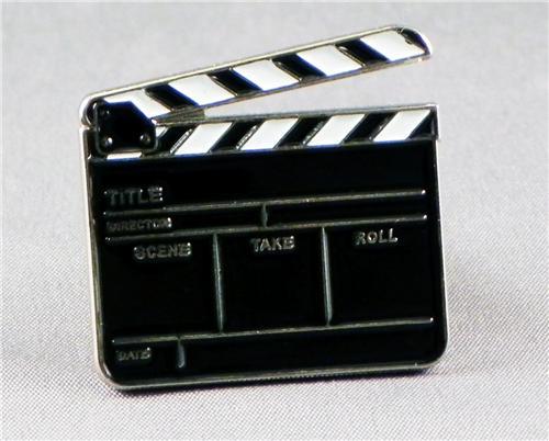 Wholesale Film Clapper Board Pin Badge | JKs Bargains