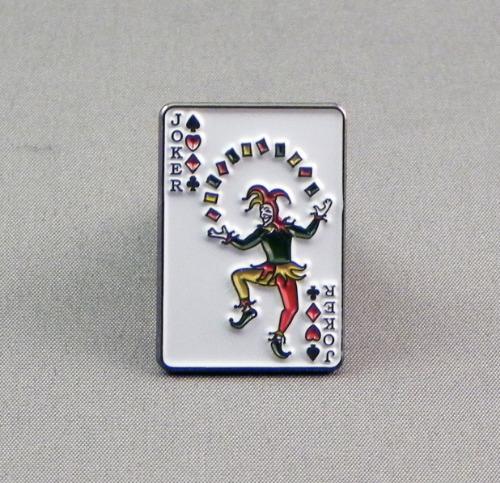 20 X Joker Playing Card Pin Badges