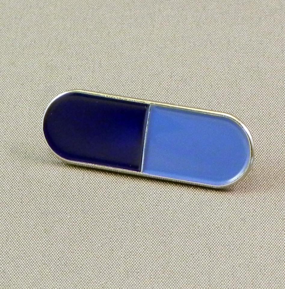 20 X Matrix Blue Pill Pin Badges