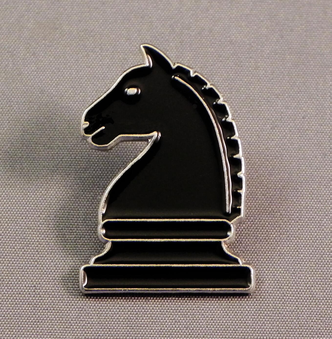 Wholesale 20 x Chess Knight Black Pin Badges | Wholesale Enamel Pin ...