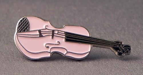 Wholesale 20 x Pink Violin Pin Badges | Wholesale Enamel Pin Badges UK
