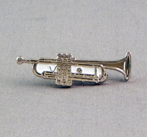 Wholesale 20 x Chrome Plated Trumpet Pin Badges | Wholesale Enamel Pin ...