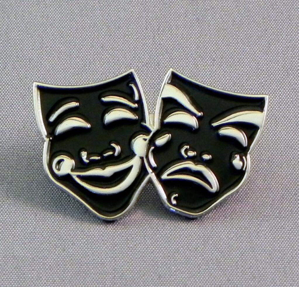 Wholesale 20 x Black Comedy Tragedy Pin Badges | Wholesale Enamel Pin ...