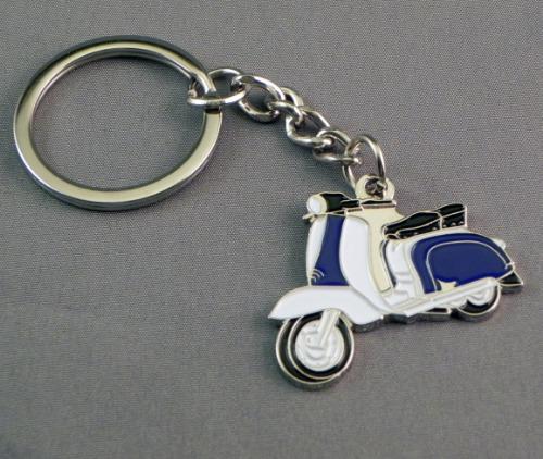 Wholesale Dark Blue + White Scooter KeyRing | JKs Bargains