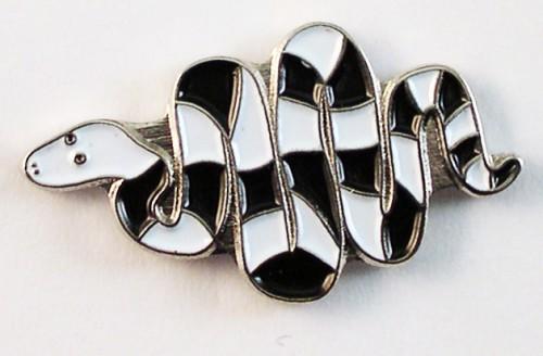 Wholesale 20 x Black + White Banded Snake Pin Badge | Wholesale Enamel ...