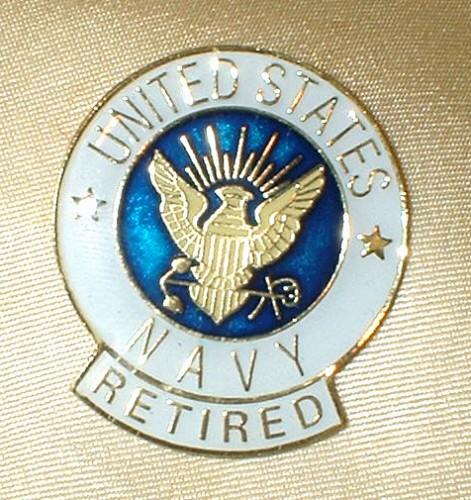 US Navy Retired Pin Badge | Enamel Lapel Pin Badges | JKs Bargains