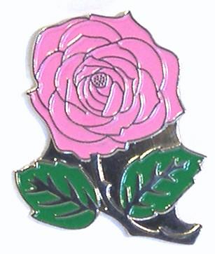 Wholesale 20 x Pink Rose Pin Badges | Wholesale Enamel Pin Badges UK