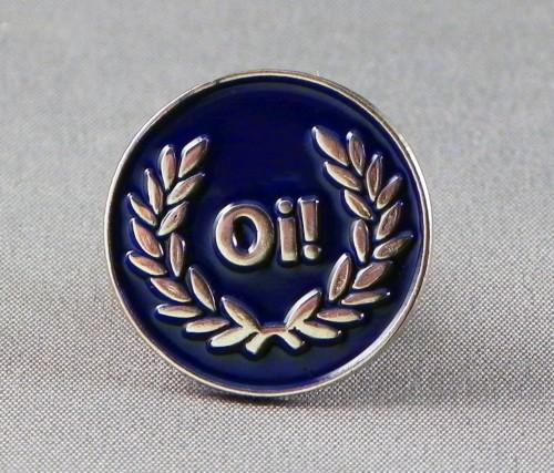 Wholesale 20 x Blue Oi! Laurel Pin Badge | Wholesale Enamel Pin Badges UK