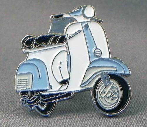 Wholesale Light Blue + White Scooter (Style 2) Pin Badge | JKs Bargains