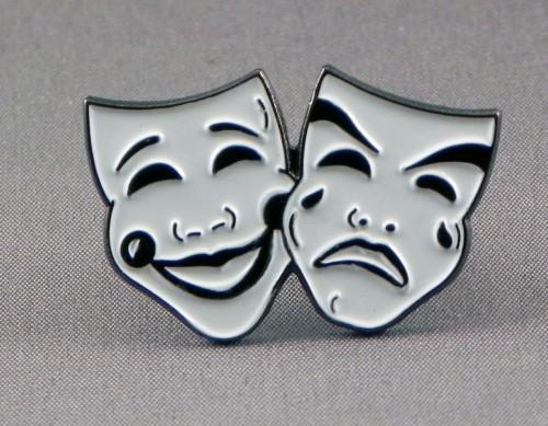 Wholesale 20 x Comedy Tragedy Pin Badges | Wholesale Enamel Pin Badges UK