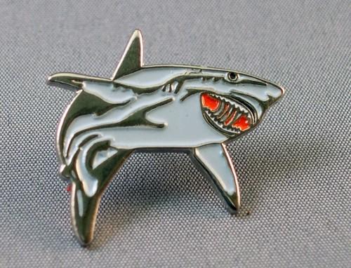 Wholesale 20 x Great White Shark Pin Badge | Wholesale Enamel Pin Badges UK