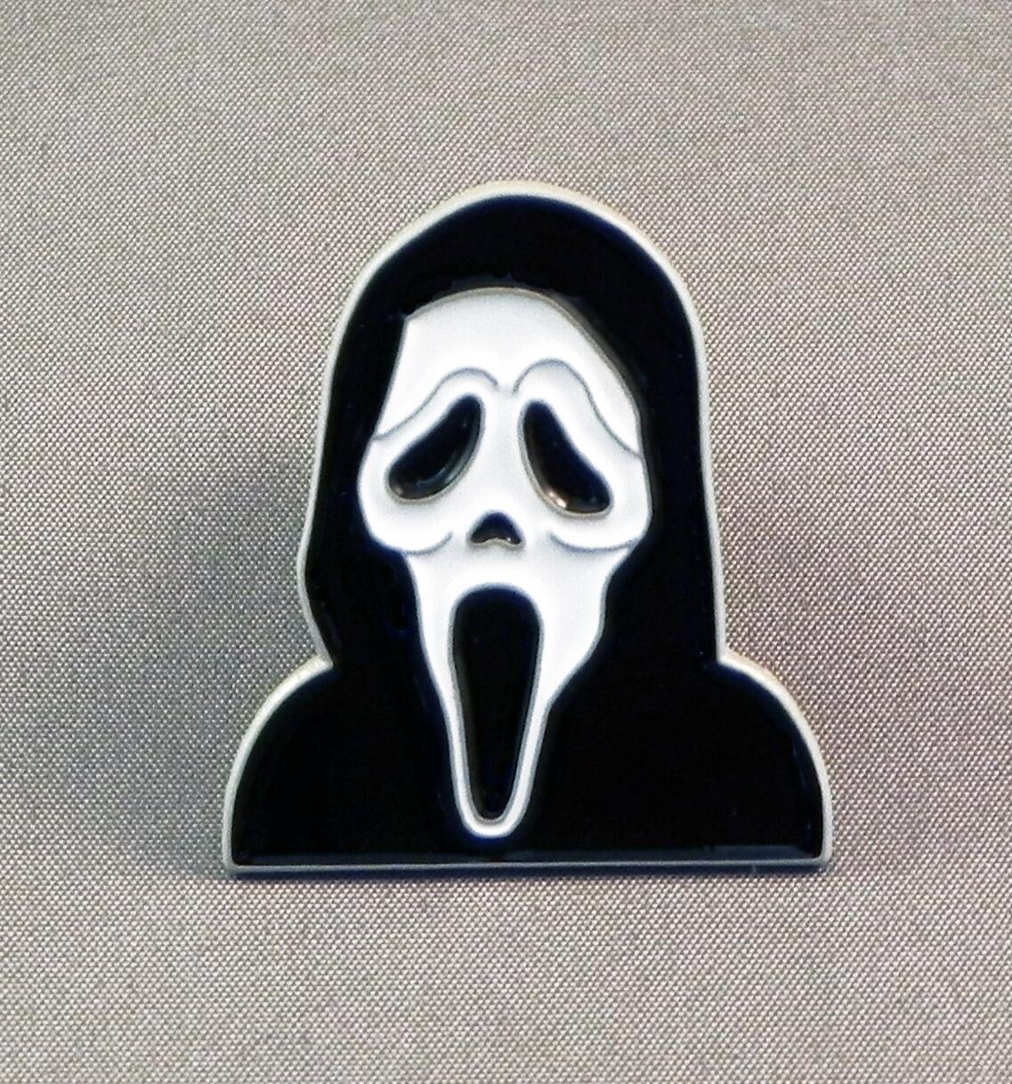 Ghost Face Pin Badge | Enamel Lapel Pin Badges | JKs Bargains