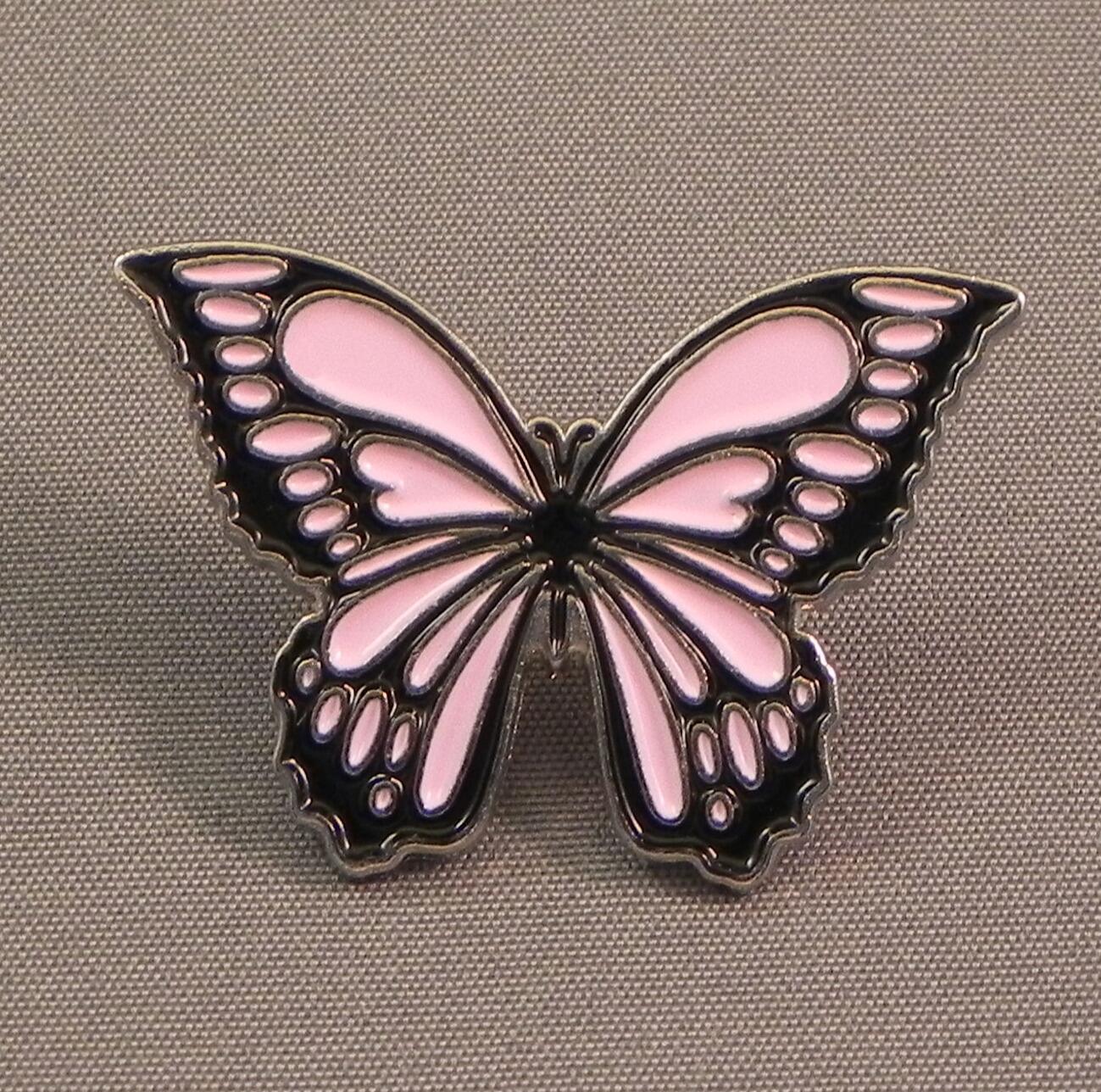 Wholesale 20 x Pink Butterfly (Style 2) Pin Badge | Wholesale Enamel ...