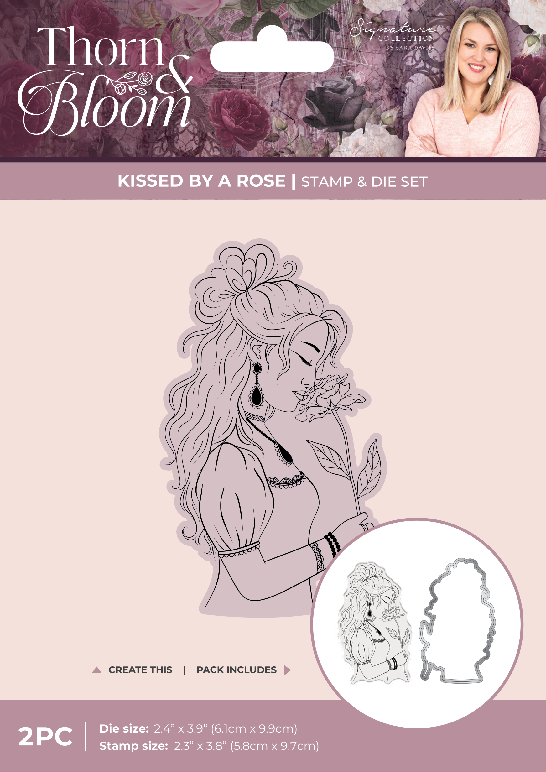 Sara Signature - Thorn & Bloom Collection - Stamp & Die Set - Kissed by ...