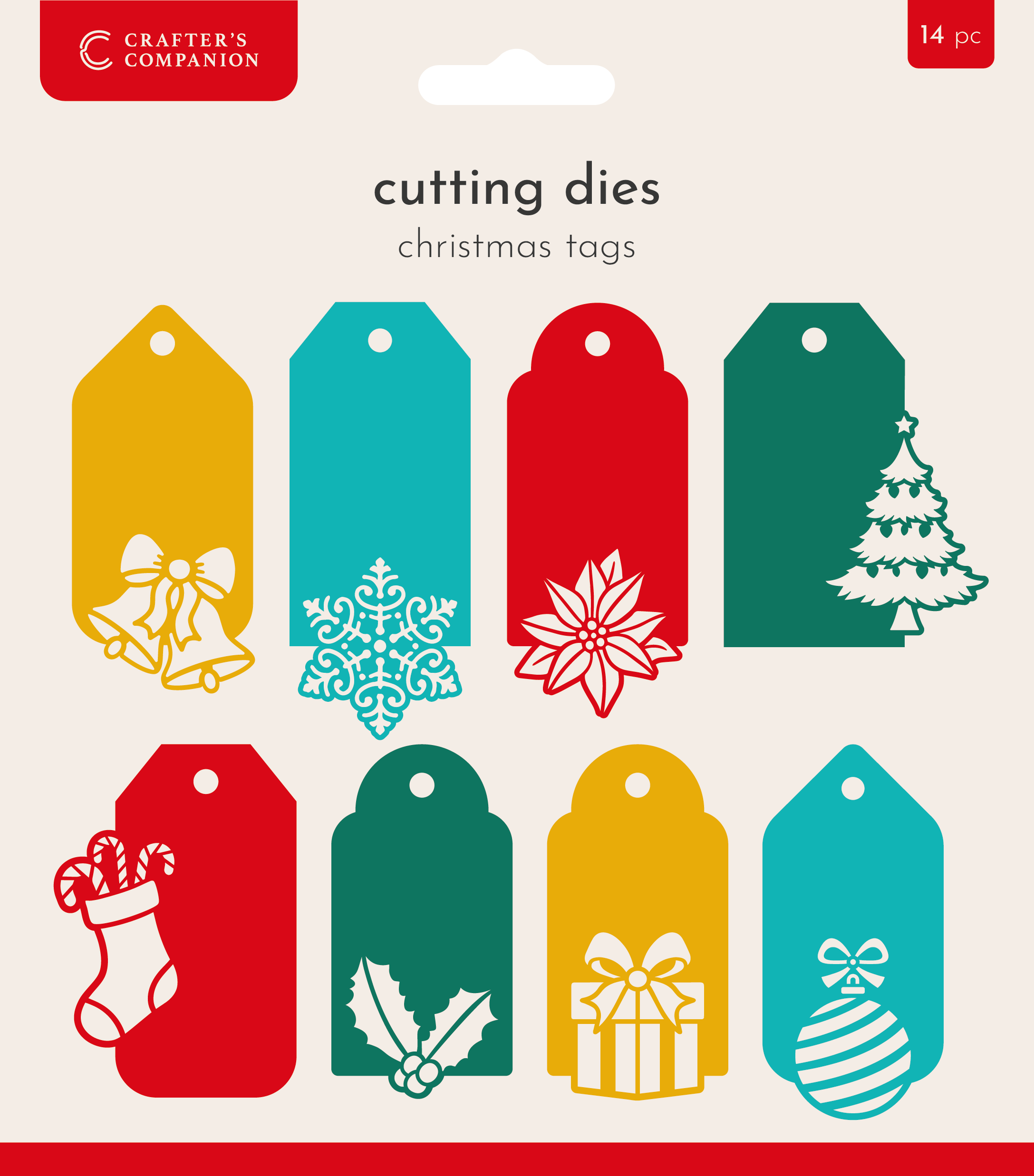 Crafters Companion - Metal Die - Christmas Tags